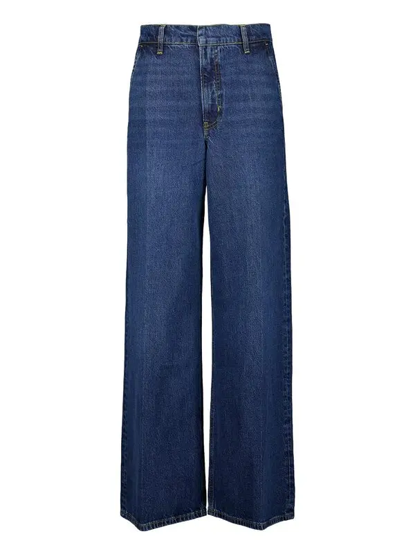 FRAME High-waisted Wide-leg Jeans - Blue