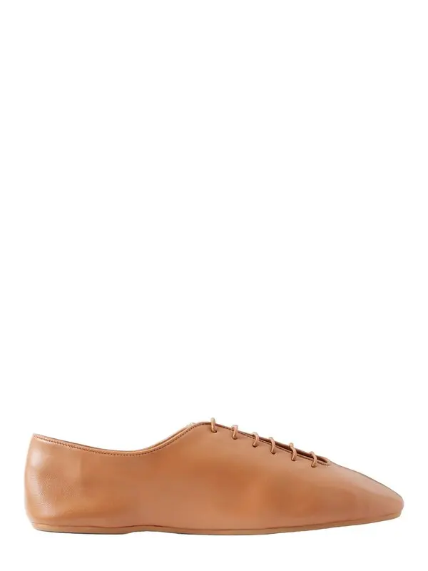 JAMIE HALLER The Jazz Slipper Leather Brogues - Camel