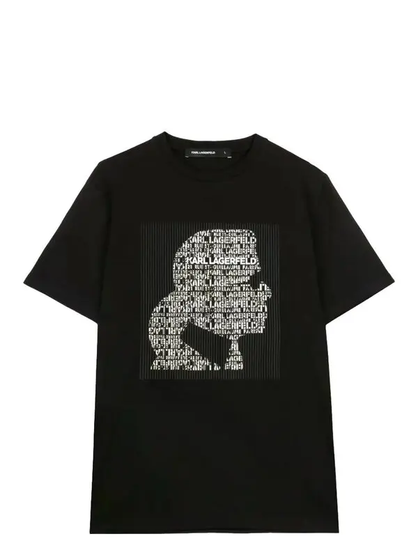 Karl Lagerfeld Silhouette-print T-shirt - Black