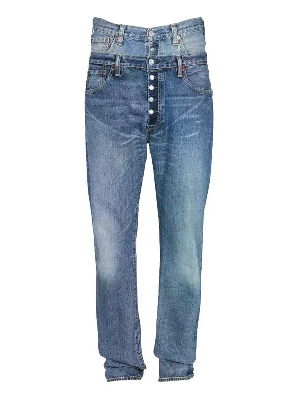 1/OFF Buttoned Denim Jeans - Blue
