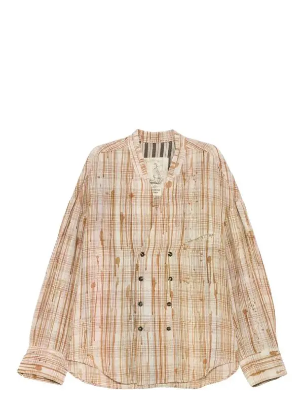 ZIGGY CHEN Plaid Shirt Jacket - Neutrals