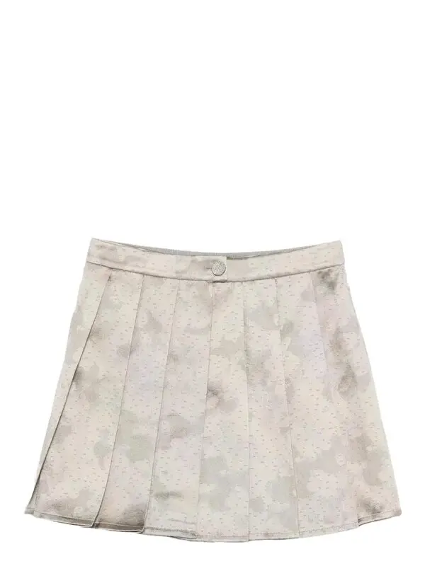Emporio Armani Button Pleated Mini Skirt - Neutrals