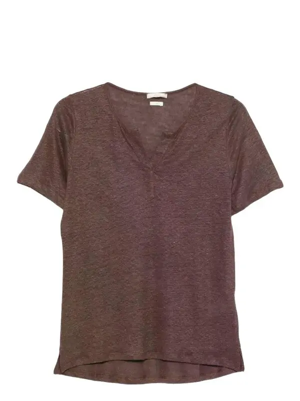 YERSE V-neck T-shirt - Brown