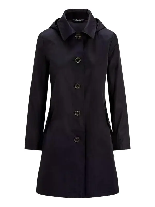 Ralph Lauren Button-up Hooded Coat - Blue