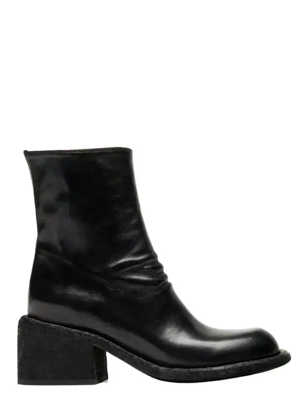 Officine Creative Leather Zip Boots - Black