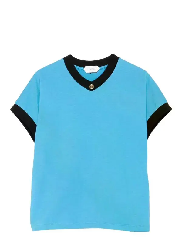 Versace Trim-detail T-shirt - Blue