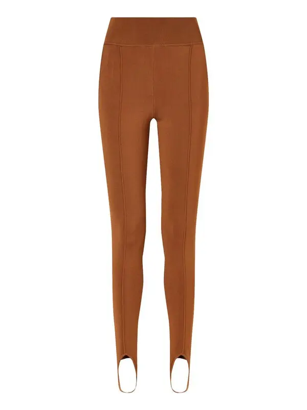 Chloé Stretch-jersey Tapered Leggings - Brown