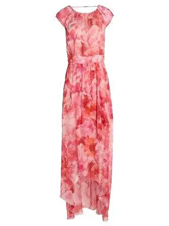 LIU •JO Floral-print Georgette Maxi Dress - Red