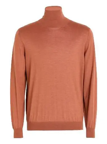 FILIPPO DE LAURENTIIS Cashmere And Silk Turtleneck - Rust