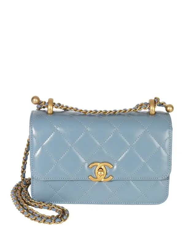 Chanel Quilted Calfskin Flap Bag - Blue