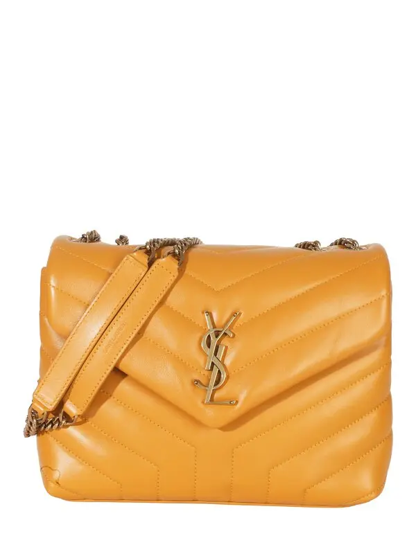 Saint Laurent Loulou Chain Satchel - Yellow