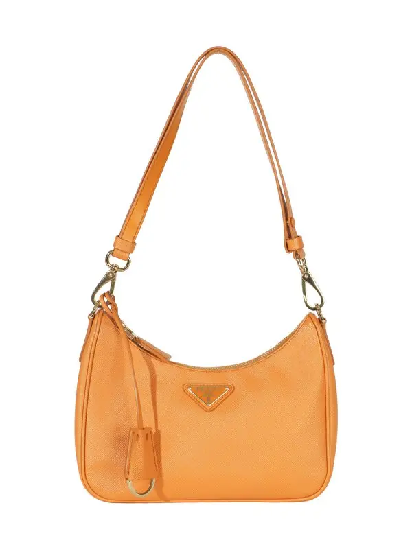 Prada Saffiano Lux Re-edition Shoulder Bag - Orange