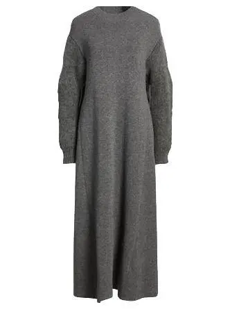 JIL SANDER Midi Wool-cashmere Flared Dress - Grey