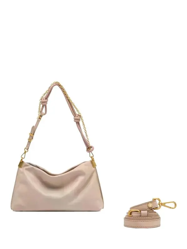 GIANNI CHIARINI Leather Shoulder Bag With Chain Strap - Pink