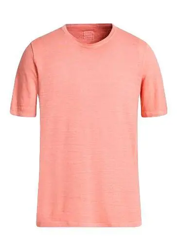 120% Lino T-shirt Size Linen - Salmon Pink