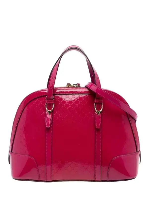 Gucci Small Microissima Patent Dome Satchel - Pink