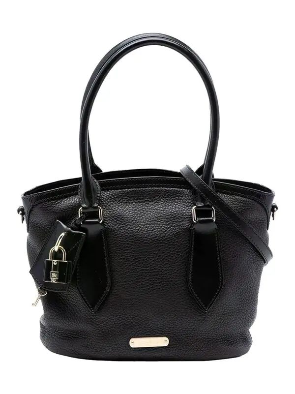 Burberry Grainy Calfskin Satchel - Black