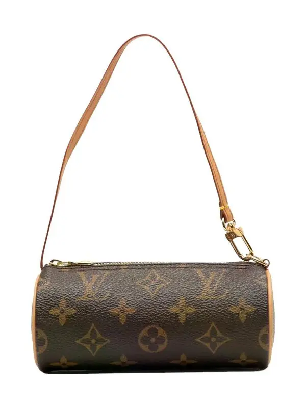 LOUIS VUITTON 1990-2025 Monogram Papillon Pochette Handbag - Brown