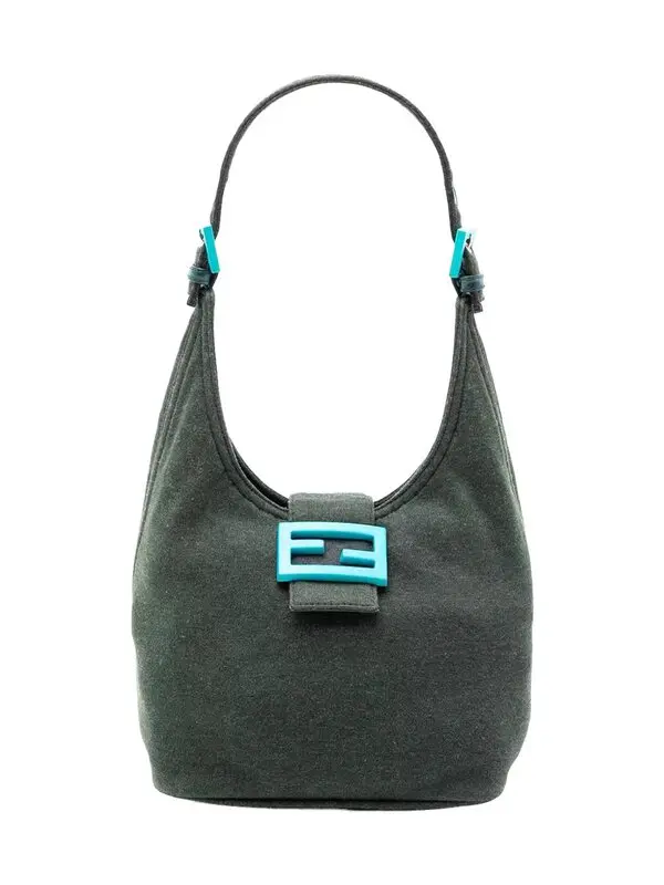 Fendi 2000-2010 Cotton Shoulder Bag - Green