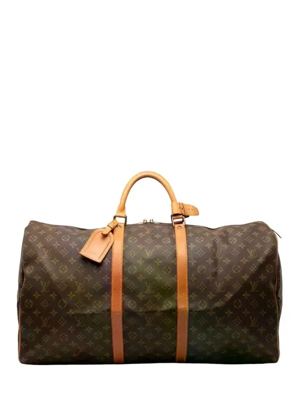 LOUIS VUITTON 1991 Monogram Keepall 60 Travel Bag - Brown