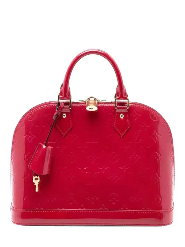 LOUIS VUITTON 2014 Monogram Vernis Alma Pm Handbag - Red