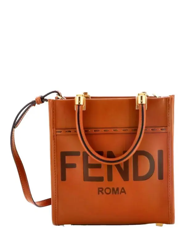 Fendi Sunshine Shopper Mini Tote - Brown
