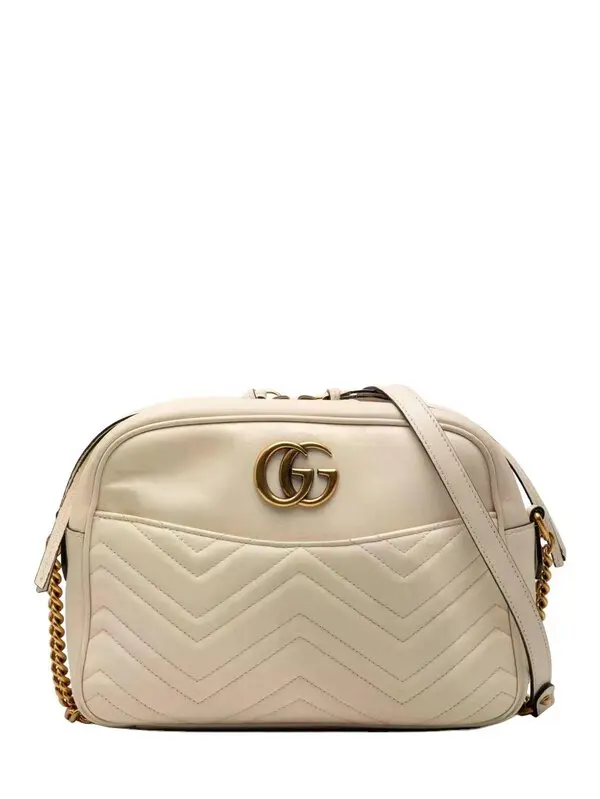 Gucci 2000-2015 Gg Marmont Matelassé Leather Crossbody Bag - Brown