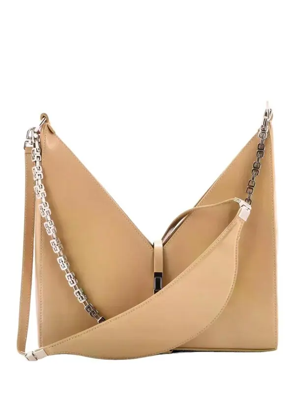 Givenchy Cut Out Leather Shoulder Bag - Neutrals