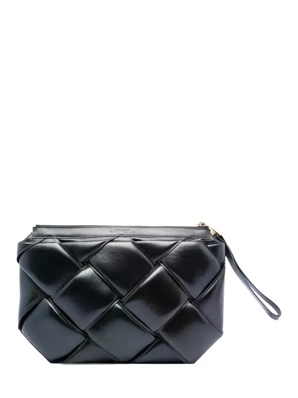 Bottega Veneta Nappa Maxi Intrecciato Padded Clutch Bag - Black