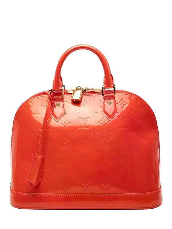 LOUIS VUITTON 2012 Monogram Vernis Alma Pm Satchel - Orange