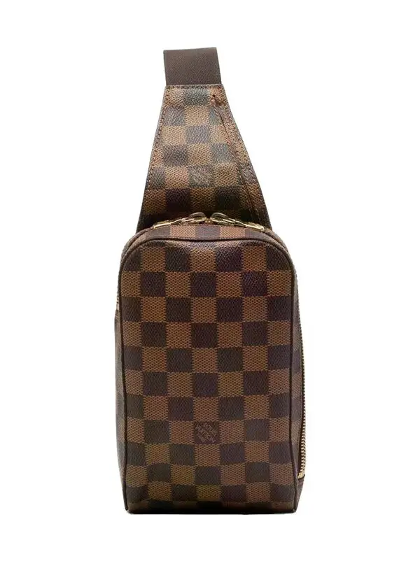 LOUIS VUITTON 2003 Damier Ebene Geronimos Crossbody Bag - Brown