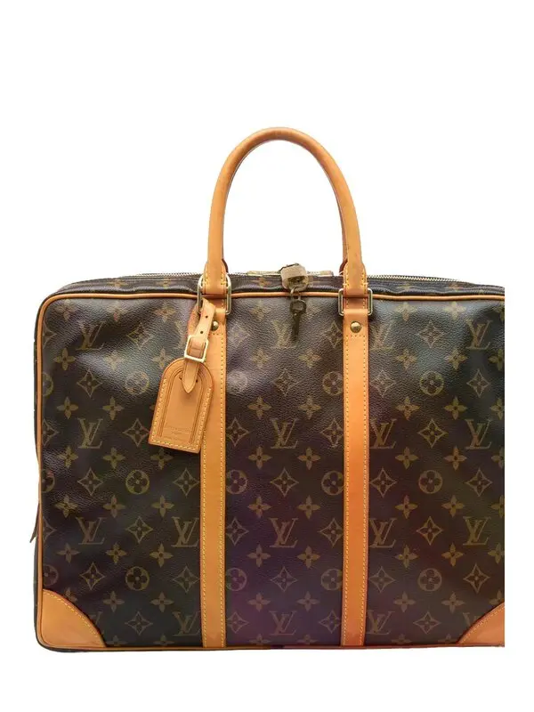 LOUIS VUITTON 2008 Monogram Porte Documents Voyage Business Bag - Brown