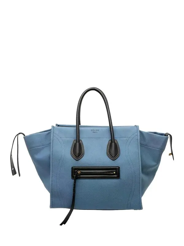 Celine 2016 Medium Denim Phantom Luggage Tote Bag - Blue