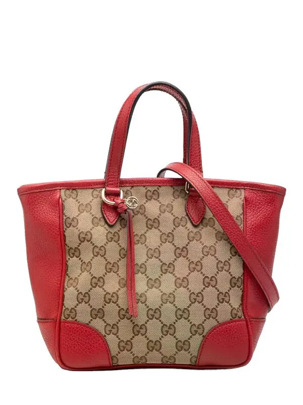 Gucci Small Gg Canvas Bree Satchel - Red