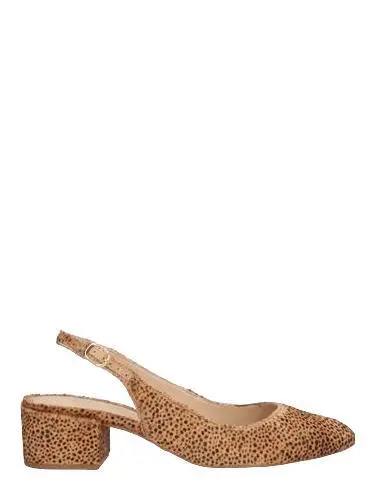 Cosmoparis Calf Hair Leopard-print Slingback Pumps - Beige