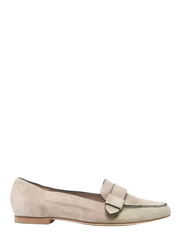 ANNA F. Knot-detail Loafers - Neutrals