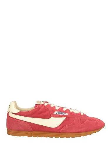 AUTRY Brick Leather Low-top Sneakers - Red