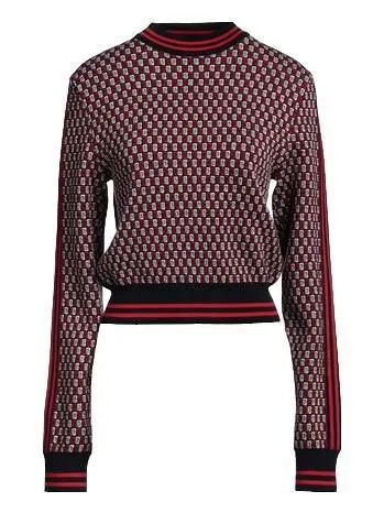 Balmain Knitted Sweater With Signature Print - Red