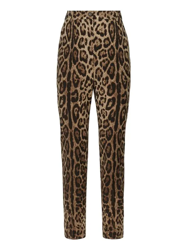 Dolce & Gabbana High-waisted Leopard-print Wool Pants - Animal Print