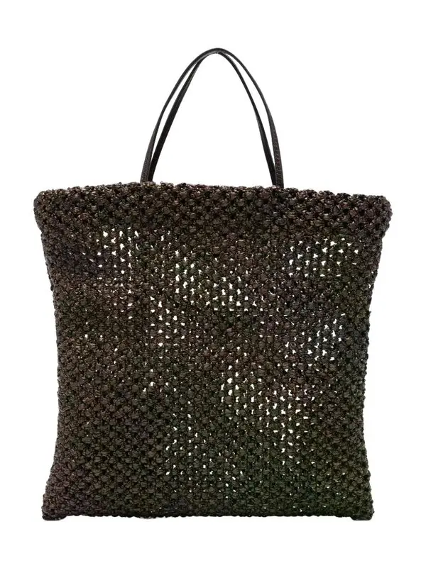 THE ROW Mini Woven Tote Bag - Brown