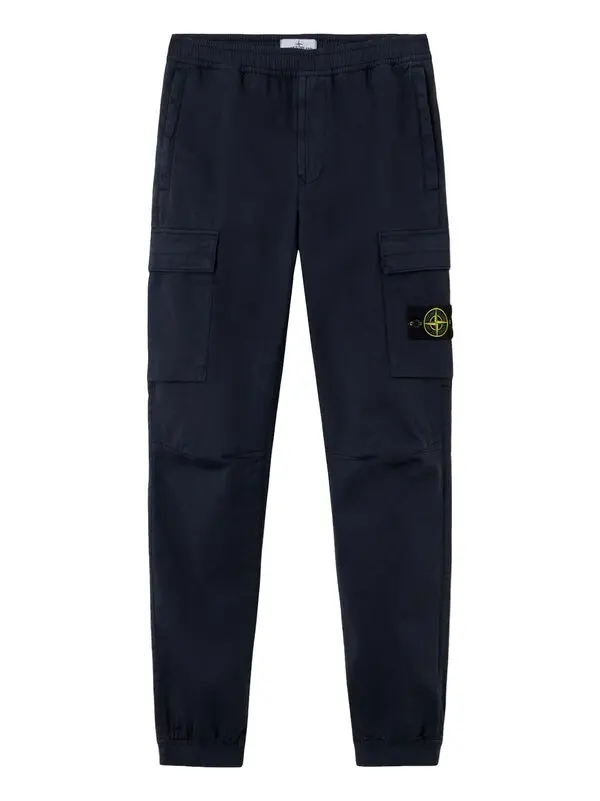 Stone Island Organic Cotton Cargo Trousers - Blue