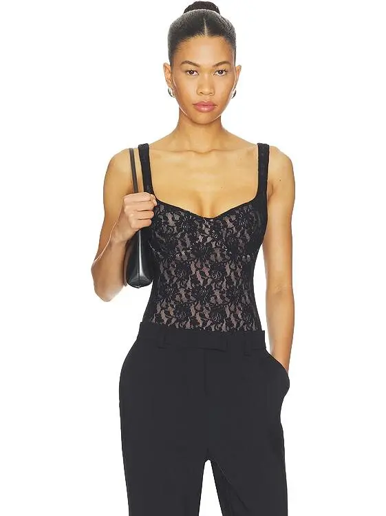 Hanky Panky Signature Lace Underwire Bodysuit - Black