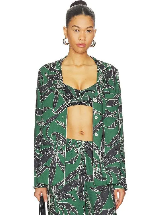The Upside Tamara Rio Collared Top - Jungla