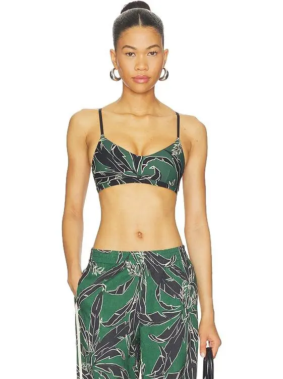 The Upside Tamara Ballet Sports Bra In Dark Green - Jungla