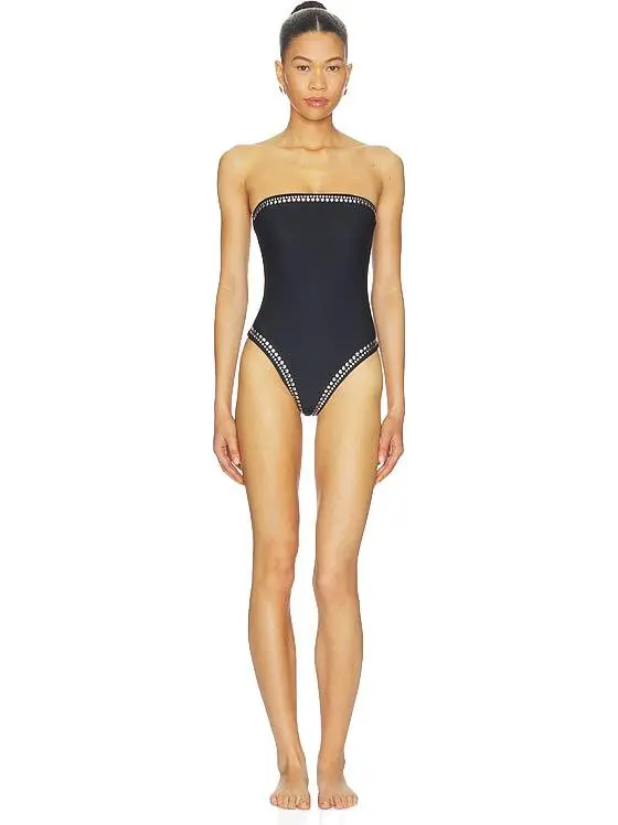 Superdown Hayden Studded One Piece - Black