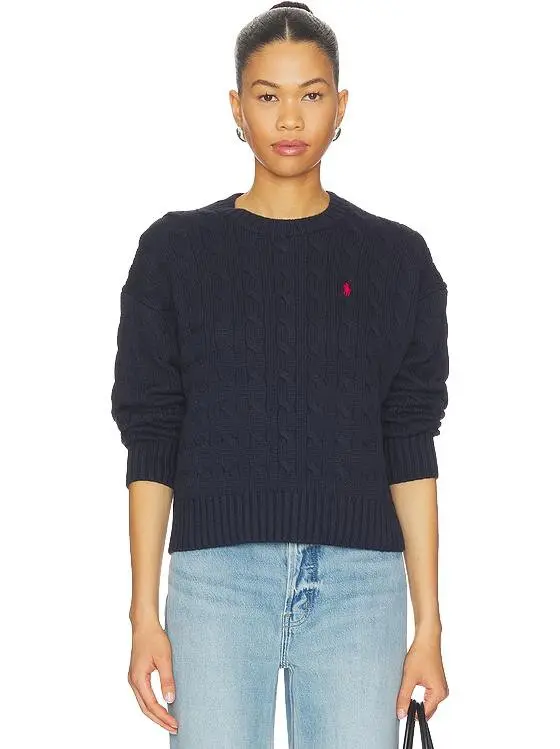 Polo Ralph Lauren Cotton Crewneck Sweater - Hunter Navy
