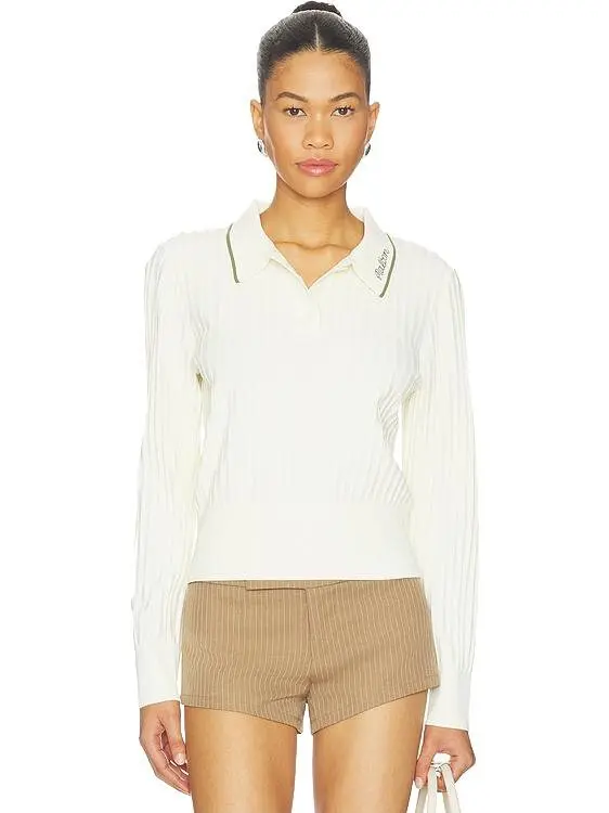 MALBON Selma Polo Top - Cream
