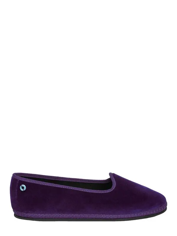 PIEDATERRE Modigliani Velvet Flats - Purple