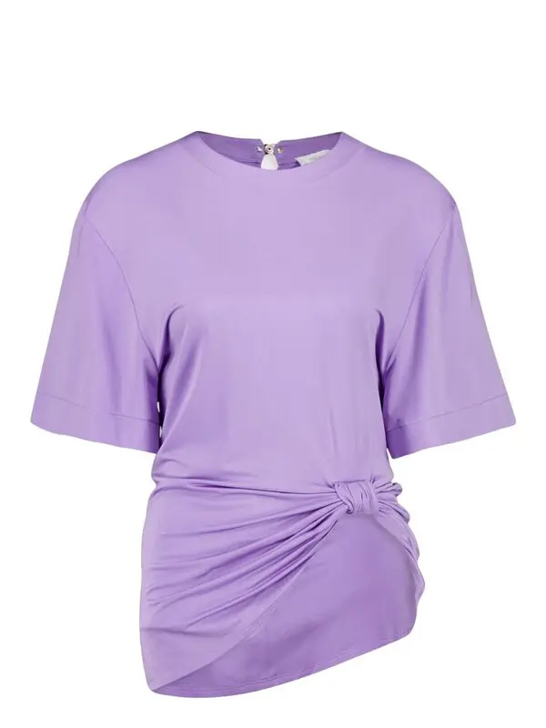 Rabanne Jersey T-shirt With Bow Detail - Purple