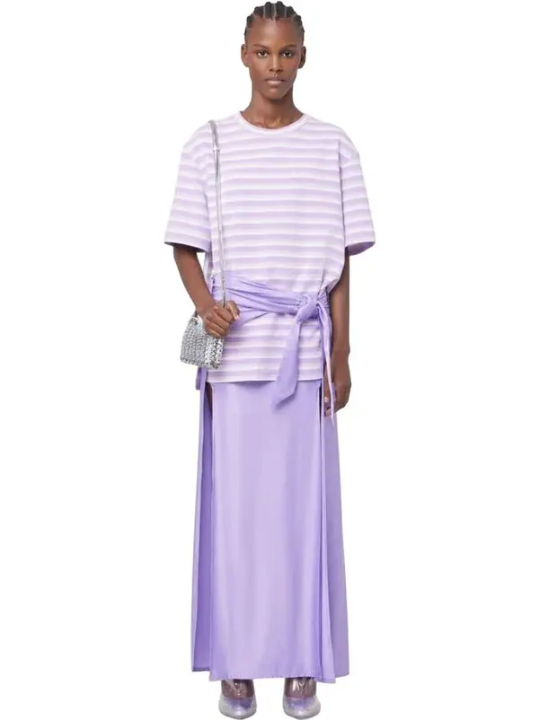 Rabanne Long Jersey Skirt - Purple